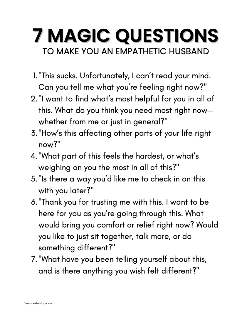 7 Magic Questions—Thank You (Download) - Secure Marriage